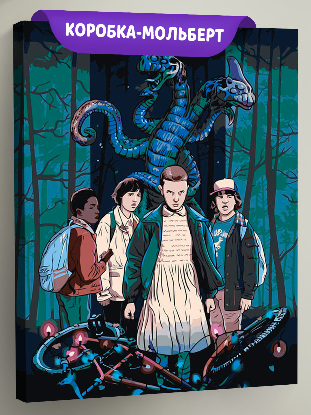 Картина по номерам на холсте с подрамником "Очень странные дела ОСД: Демогоргон арт" Раскраска 40x50 см, Люди Сериал