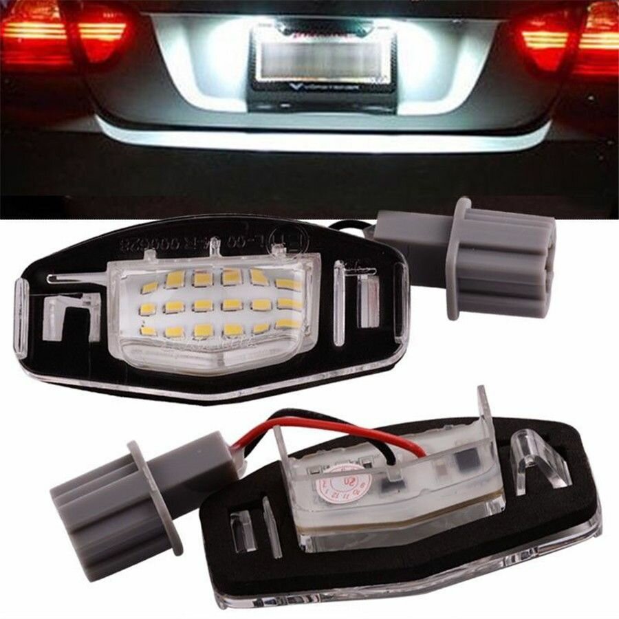 2x Светодиодные фонари номерного знака 18 LED, прямое подключение для Acura TL TSX MDX Honda Civic Accord