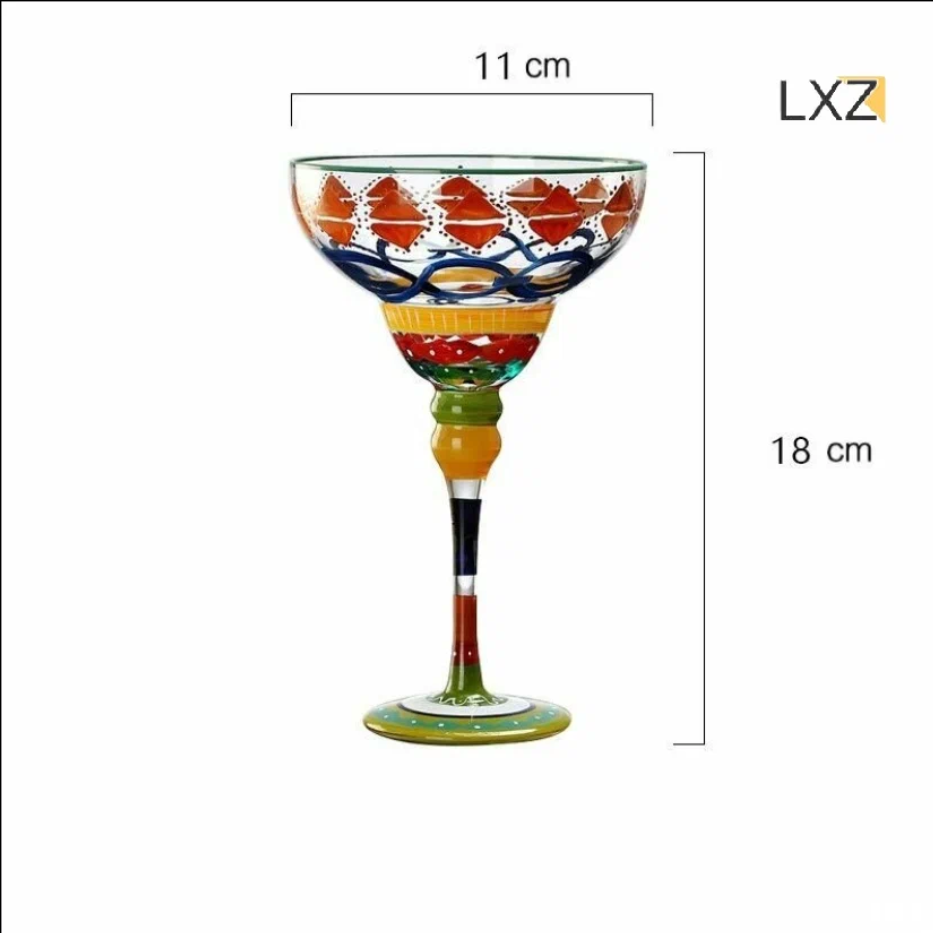 Эксклюзивная высокая кружка 270 мл из цветного хрусталя 11 на 18 см