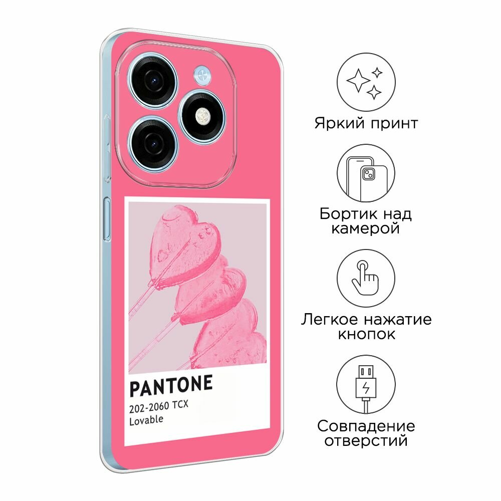 Чехол на Tecno Spark 20 / Текно Спарк 20 с принтом "Pantone Lovable 1 - 14 февраля" — фото 1