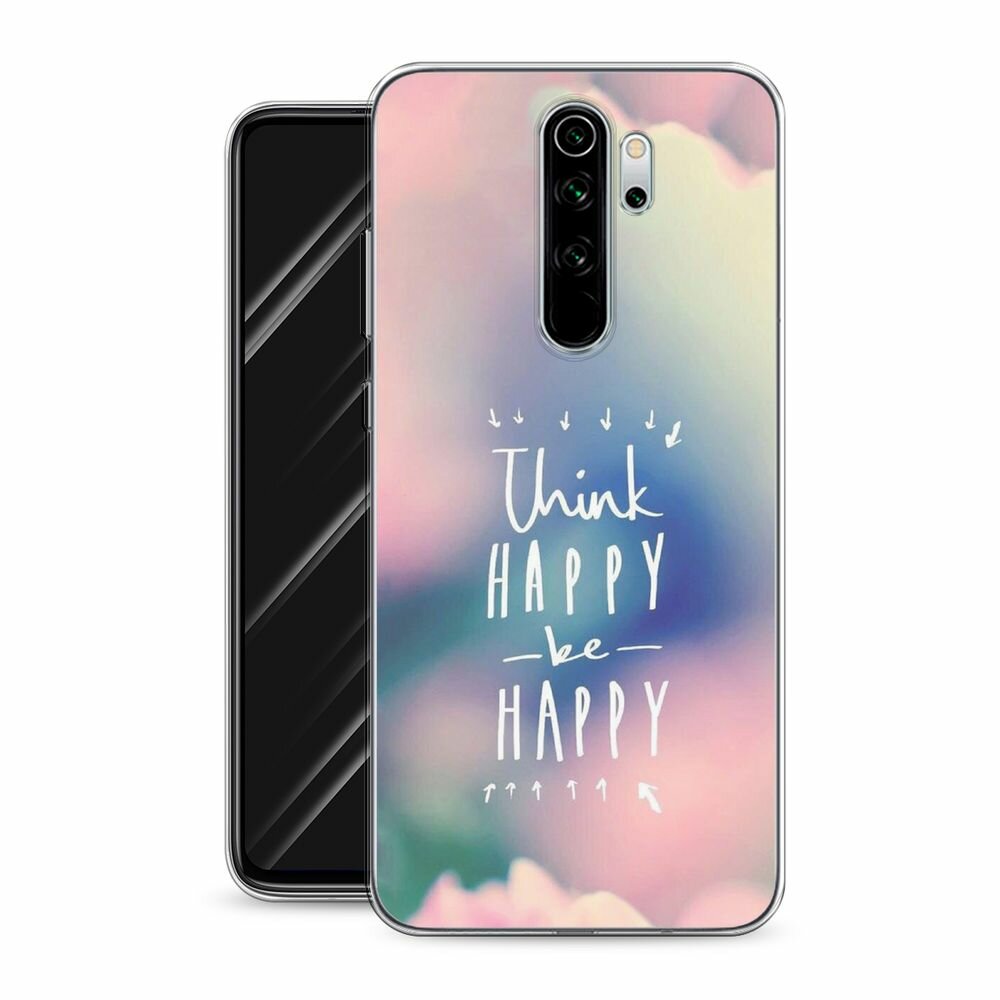 Чехол на Xiaomi Redmi Note 8 Pro / Сяоми Редми Нот 8 Про с принтом Think happy be happy — фото 1