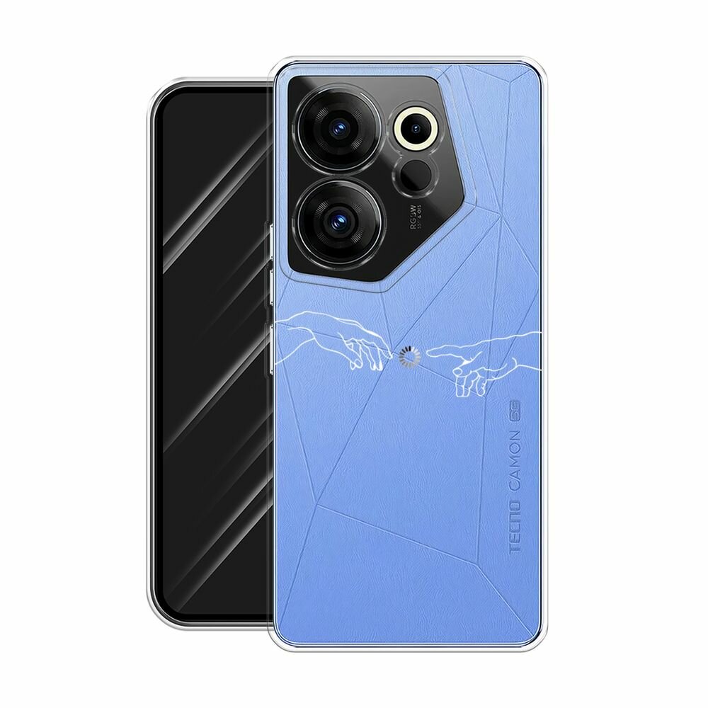 Чехол на Tecno Camon 20 Premier / Текно Камон 20 Премьер с принтом "Загрузка творения", прозрачный — фото 1