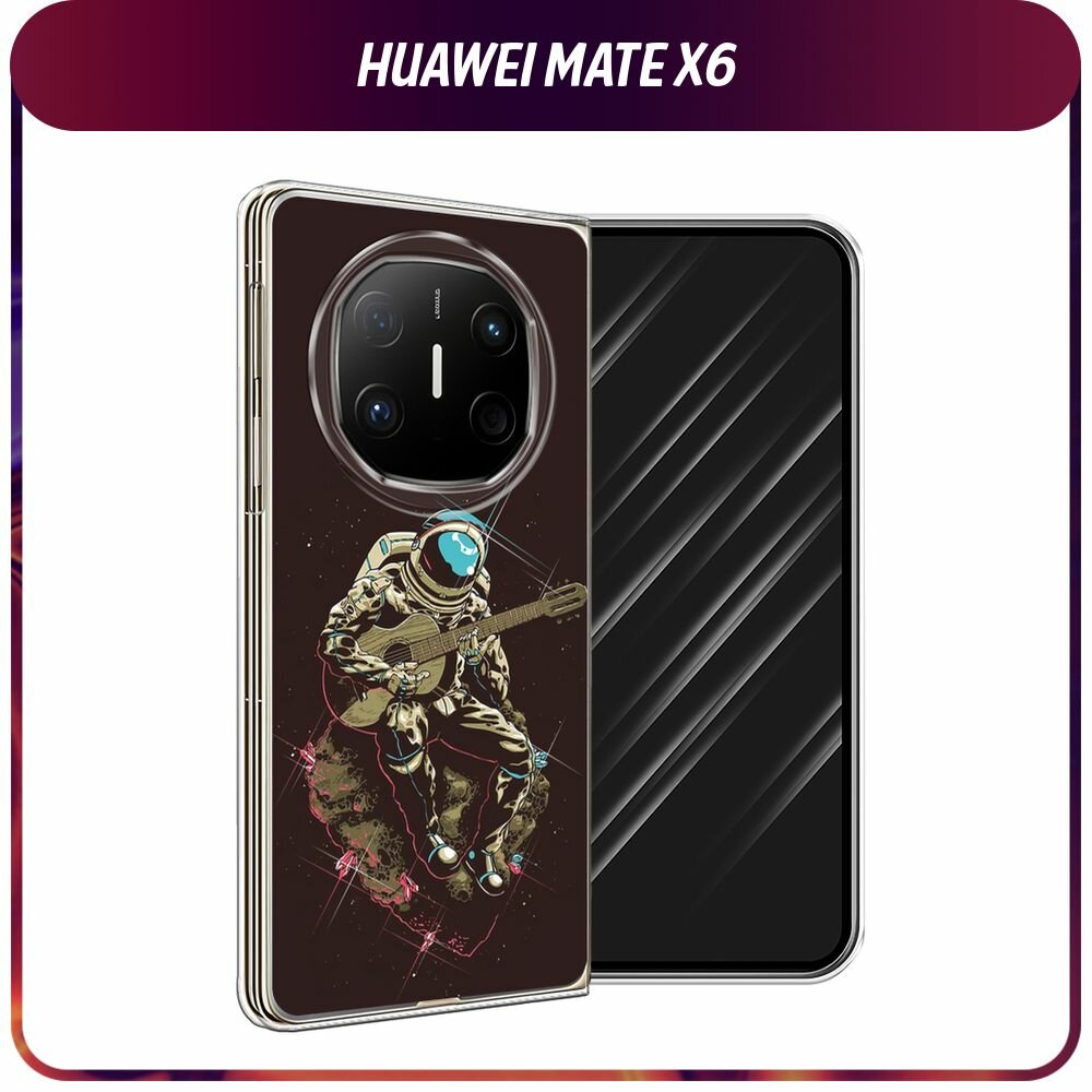 Чехол на Huawei Mate X6 / Хуавей Мате X6 с принтом "Космонавт гитарист"