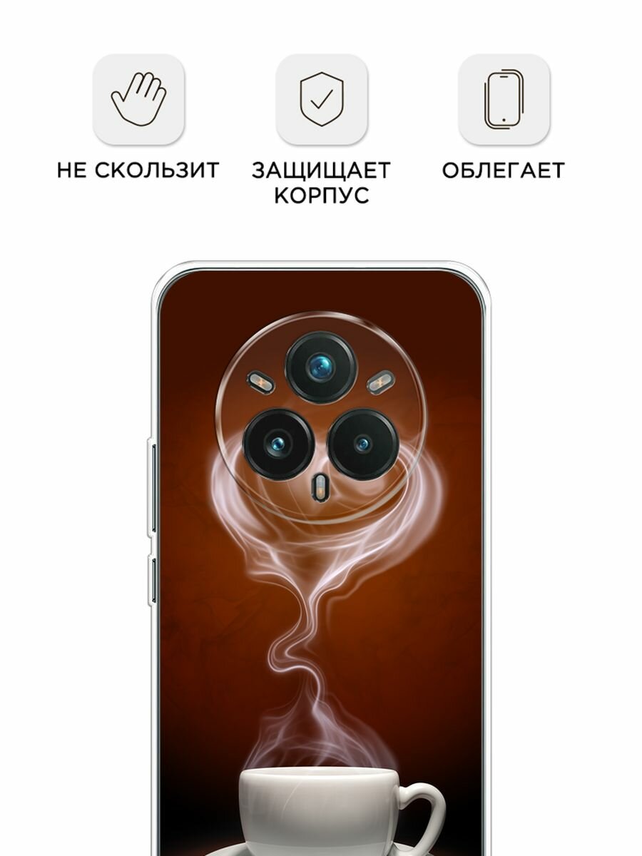 Чехол на Realme 14 Pro / Реалми 14 Про с принтом "Кофейная любовь" — фото 1