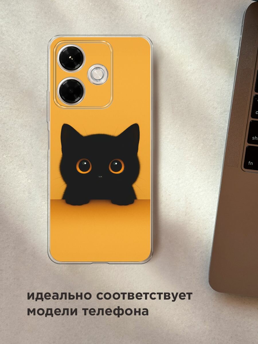 Чехол на Xiaomi Redmi 13X / Сяоми Редми 13X с принтом "Контрастный котик" — фото 1