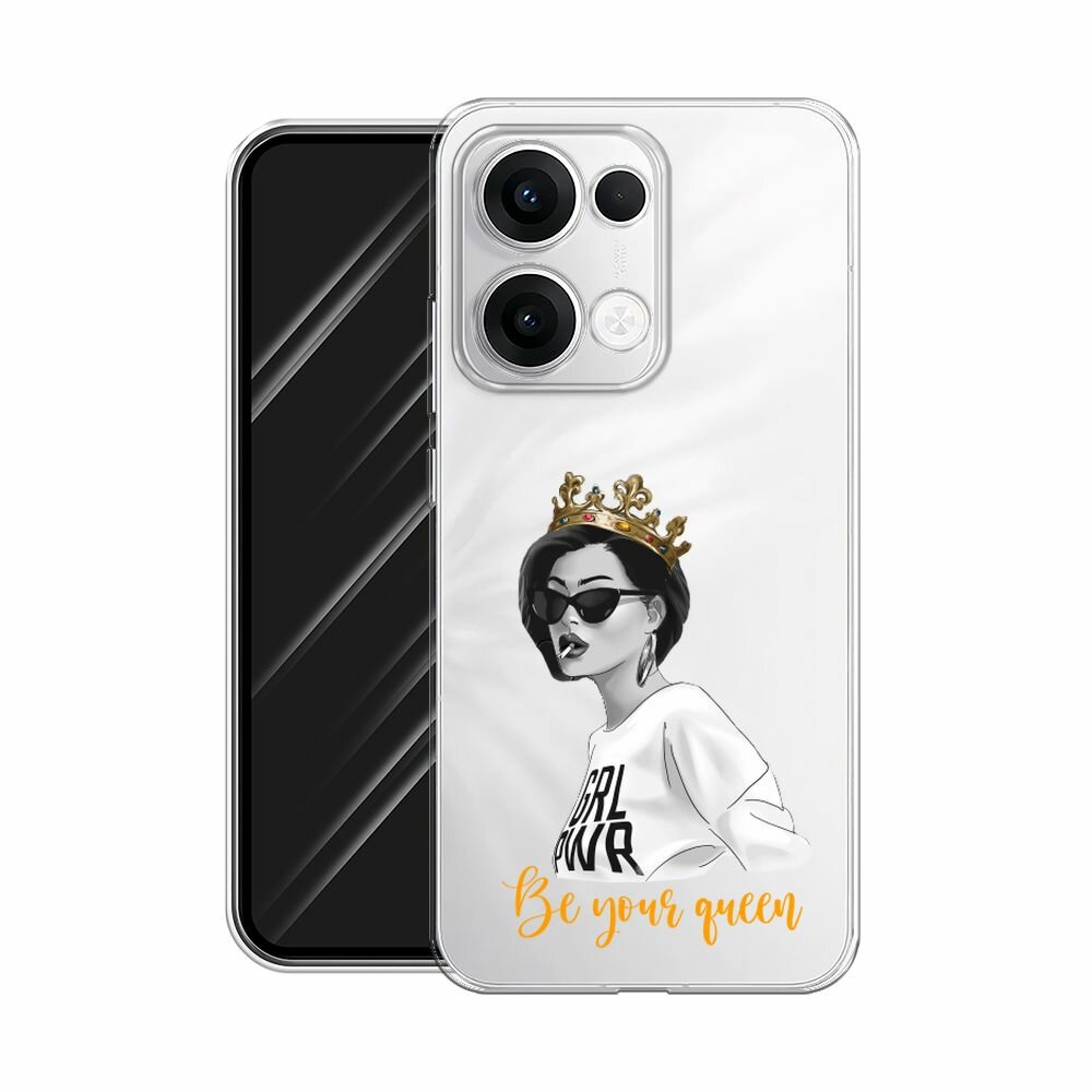 Чехол на Oppo Reno 13 / Оппо Рено 13 с принтом Be your Queen, прозрачный — фото 1