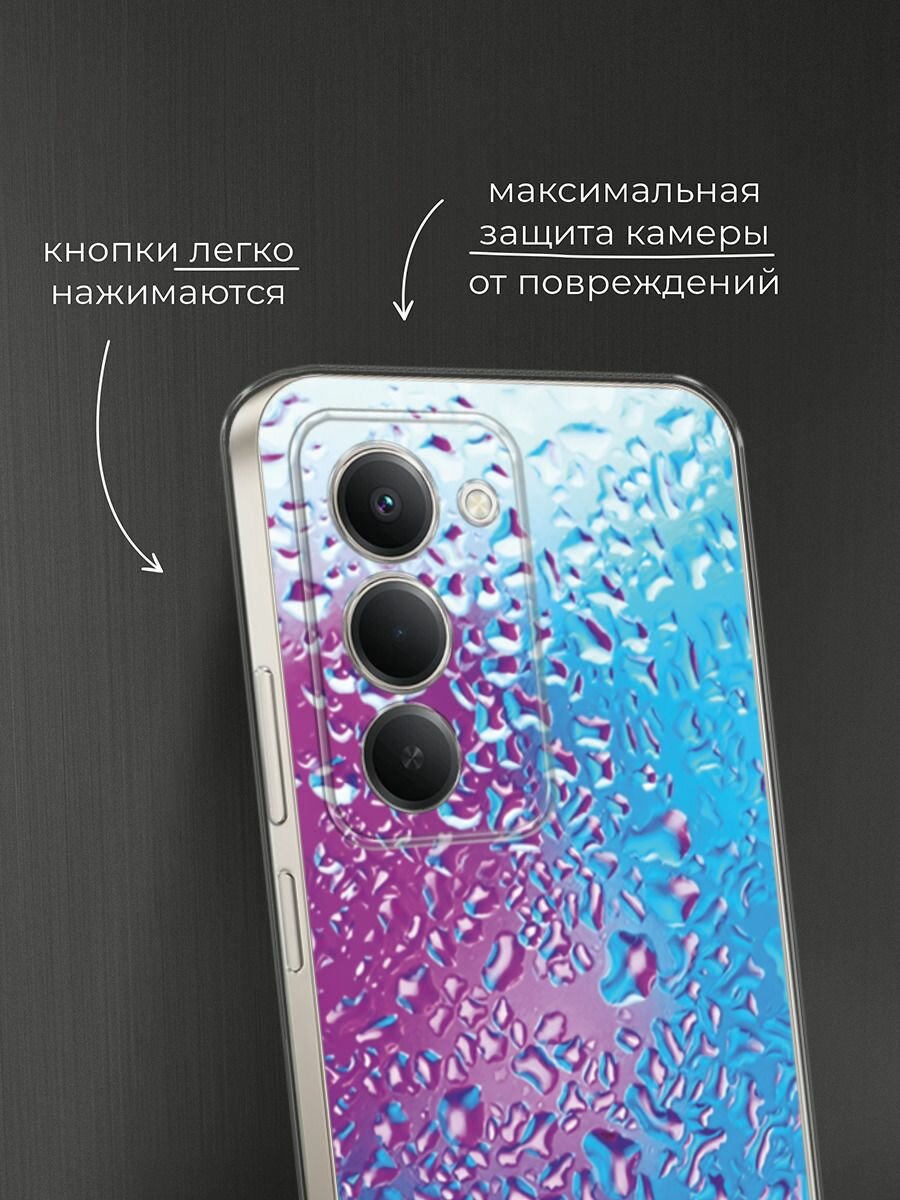 Чехол на Xiaomi Redmi 15 / Сяоми Редми 15 с принтом "Капли на стекле" — фото 1