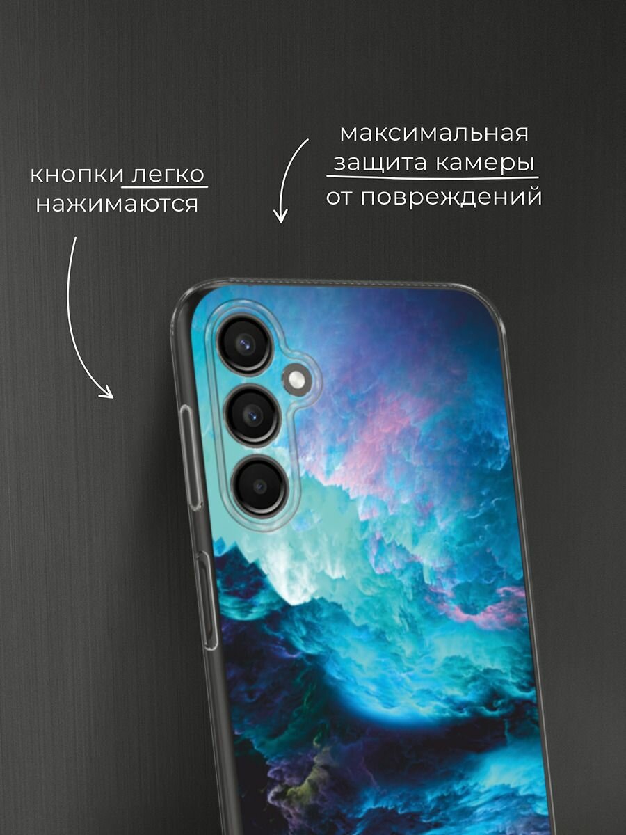 Чехол на Samsung Galaxy A24 / Самсунг Галакси A24 с принтом "Бирюзовое небо" — фото 1
