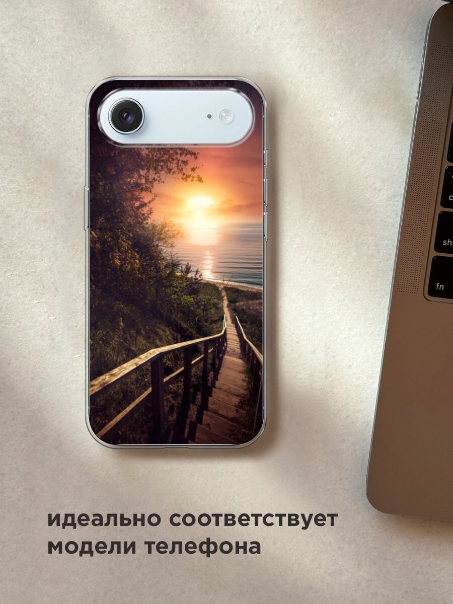 Чехол на Apple iPhone Air / Айфон Айр с принтом "Мост у воды" — фото 1