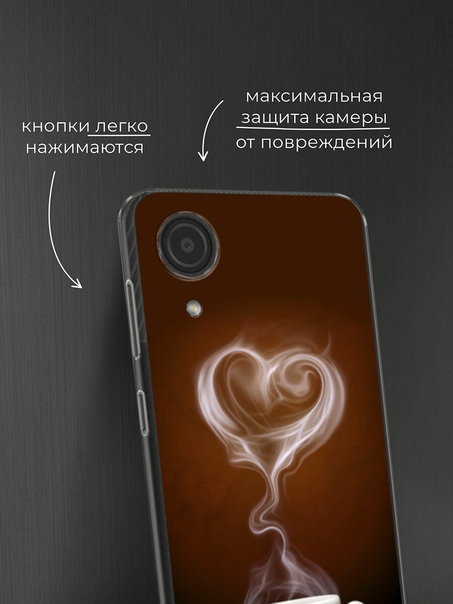 Чехол на Samsung Galaxy A03 Core / Самсунг Галакси А03 Core с принтом "Кофейная любовь" — фото 1