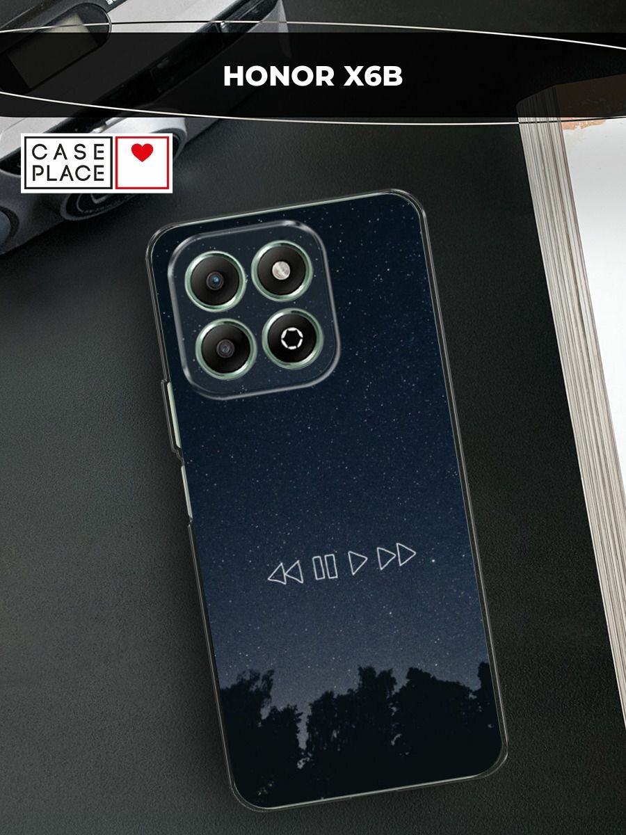 Чехол на Honor X6b / Хонор X6b с принтом "Космическая музыка"