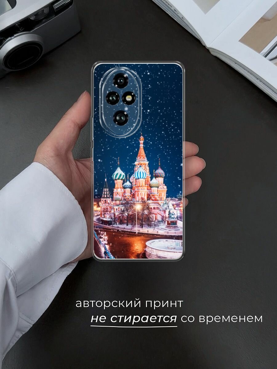 Силиконовый чехол на Honor 200 Pro / Хонор 200 Про с принтом "Москва 1" — фото 1