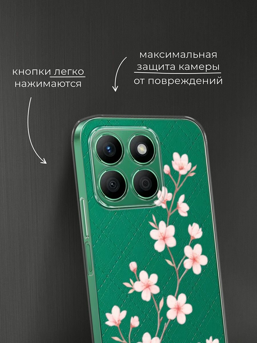 Чехол на Honor X8B / Хонор X8B с принтом "Веточка сакуры 2" — фото 1