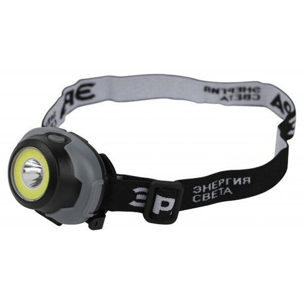 Фонарь светодиодный Эра Криптон GB-710, налобный, 5 Вт, 310 Лм, IP40, SMD+COB, 3 режима, на батарейках 3xAAA