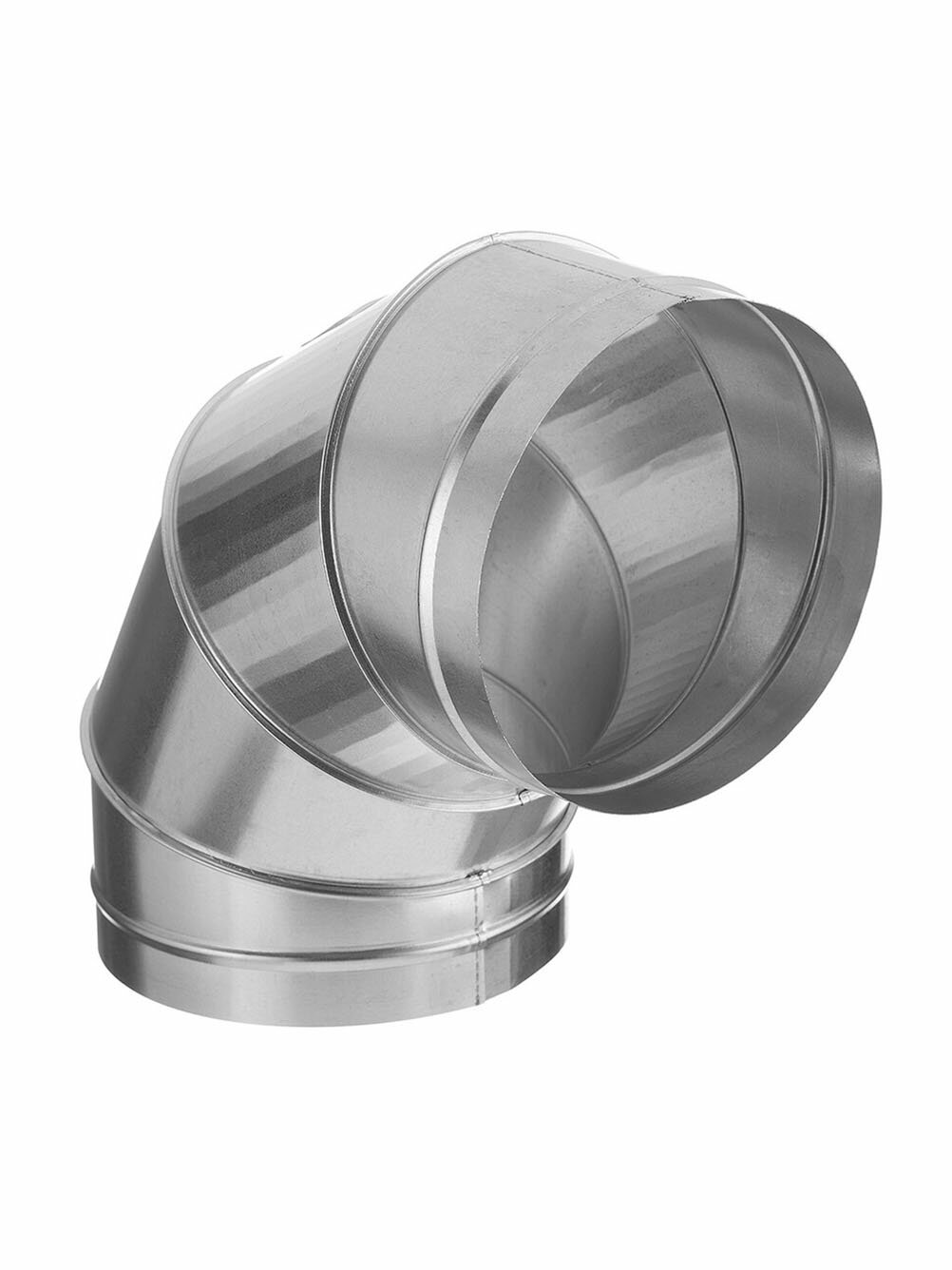 Отвод для круглых воздуховодов d200 мм 90 град оцинкованный