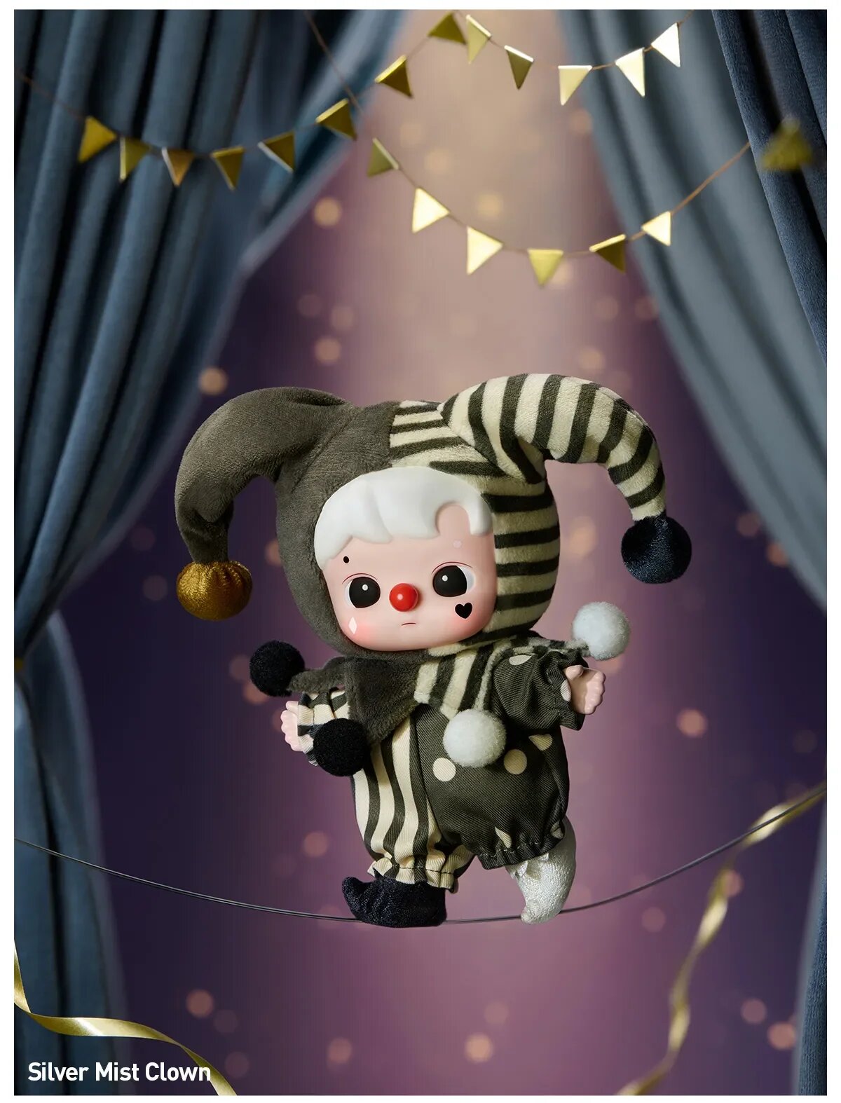 POP MART Halloween WHY SO SERIOUS Series коллекционная виниловая фигурка Silver Mist Clown