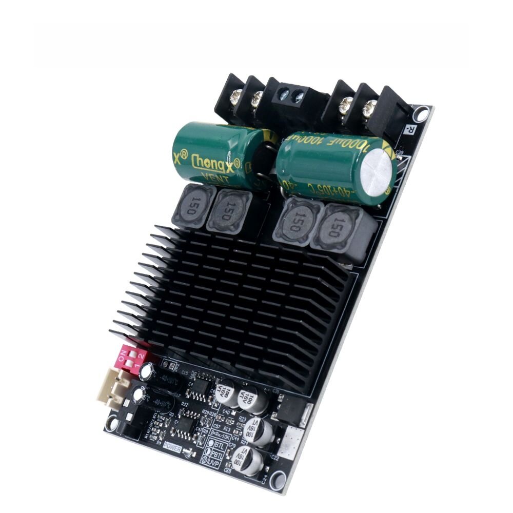 Плата усилителя ZK-2001 100W*2 Двухканальный Чистой Задней Стадии Цифровой 200W Мостовой Режим Моно сабвуферный Древесина TPA3221 Черный 1 шт 65x100mm 10-30VDC Пластик + Плата PCB