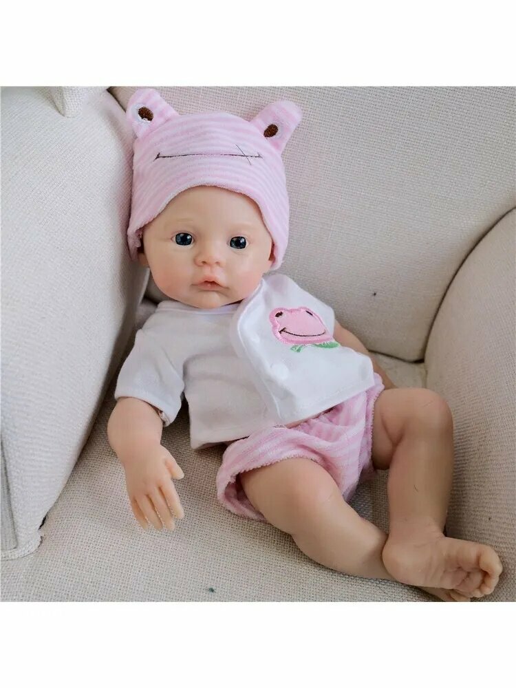 NPK 12-дюймовая полностью цельная силиконовая реалистичная на ощупь очаровательная кукла-Реборн, многослойная художественная кукла с росписью