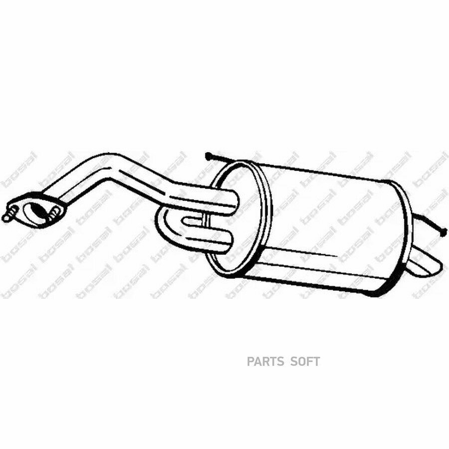 Глушитель задний (CHEV MATIZ 05- ) от официального дистрибьютора, BOSAL, артикул 128001