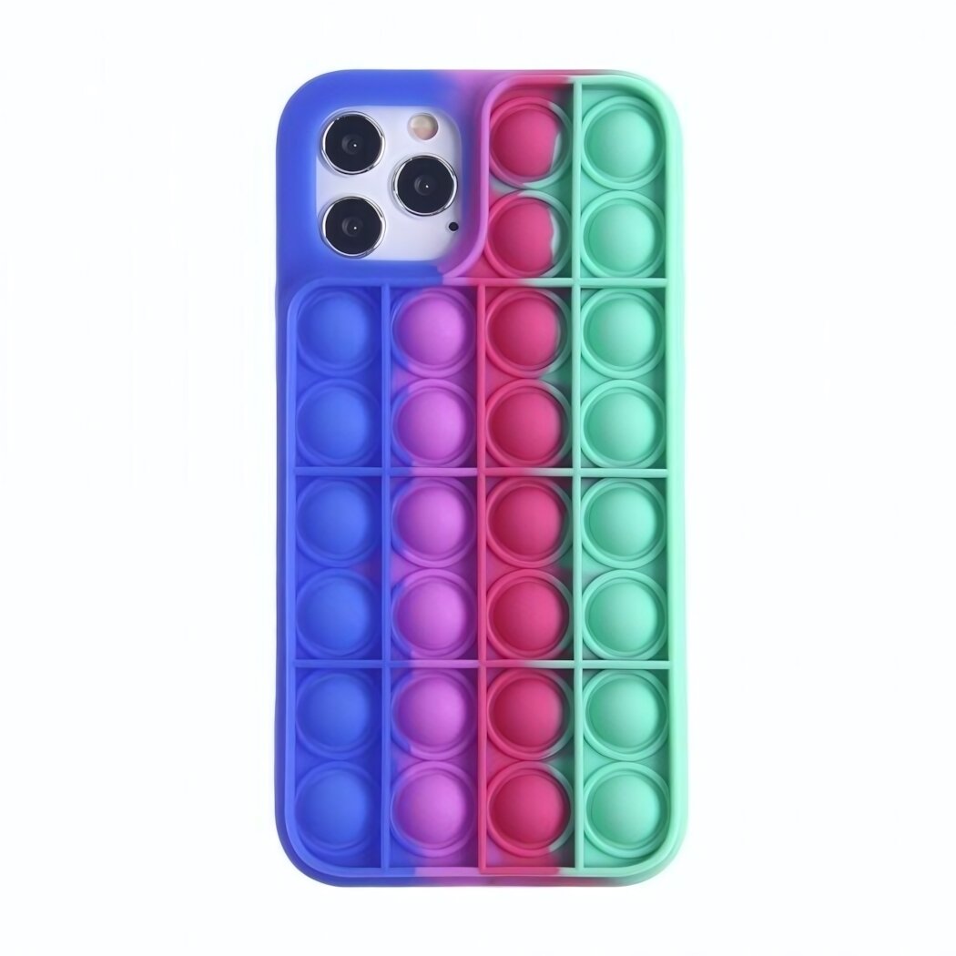Чехол-антистресс Pop it для iPhone 12/12 Pro, силиконовый, многоцветный, удобный