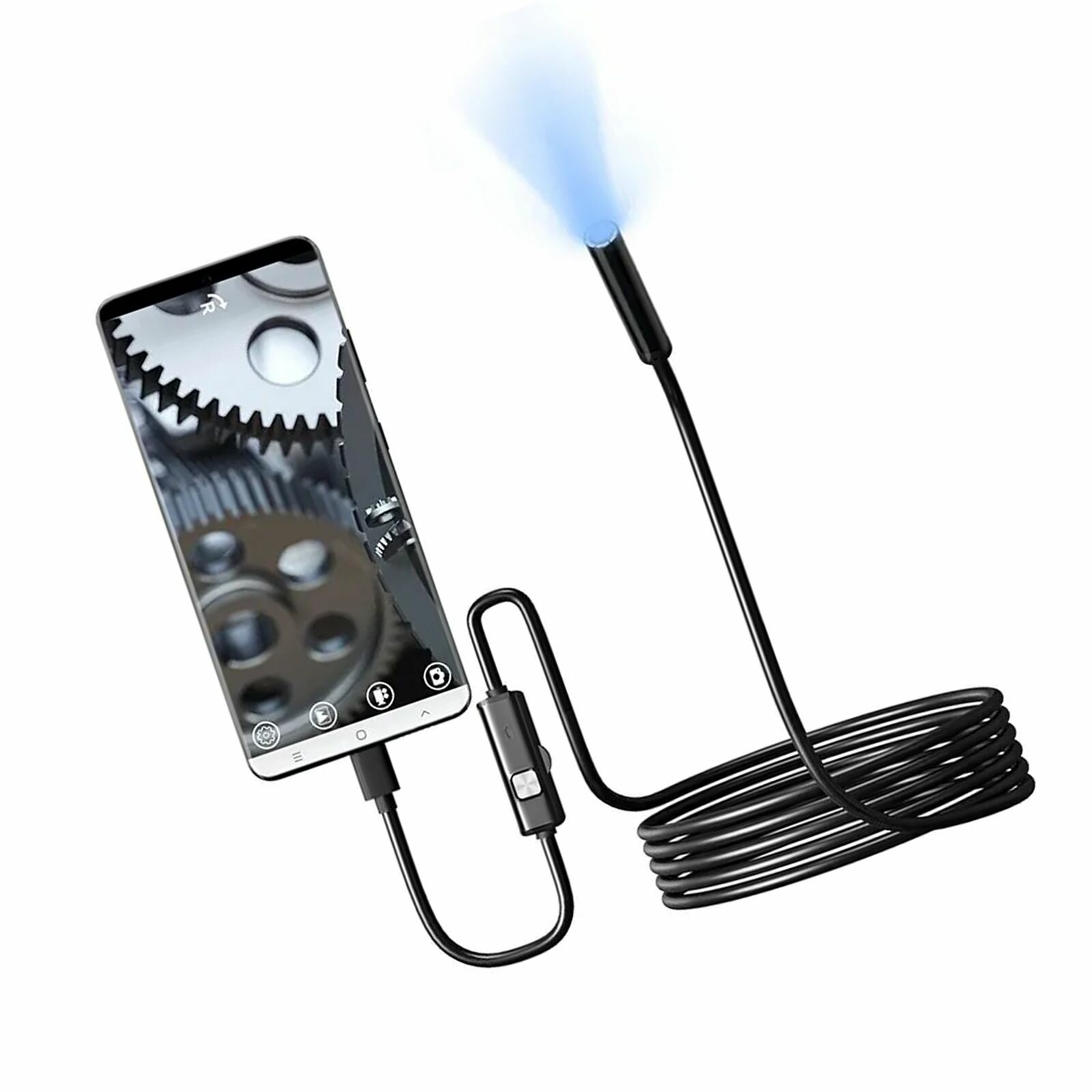 Эндоскоп камера 7мм водонепроницаемый бороскоп для смартфонов и компьютеров