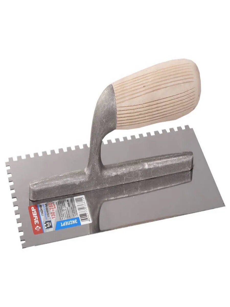 130 х 280 мм, 6 х 6 мм, зубчатая, нержавеющая, штукатурная