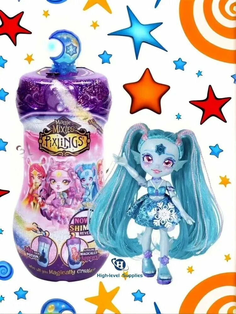 Кукла Magic Mixies Pixlings Shimmerverse серия - Marena the Ice Mermaid Pixling