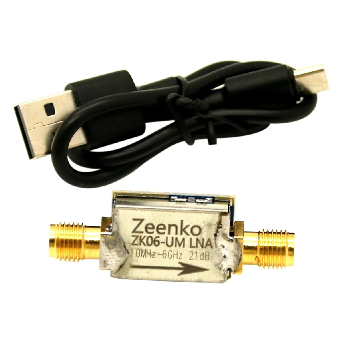 IYBBW-Zeenko UM Серия малошумящий усилитель Интерфейс USB Type-C 20 дБ Модуль предусилителя мощности LNA RF с высоким коэффициентом усиления ZK06-UM