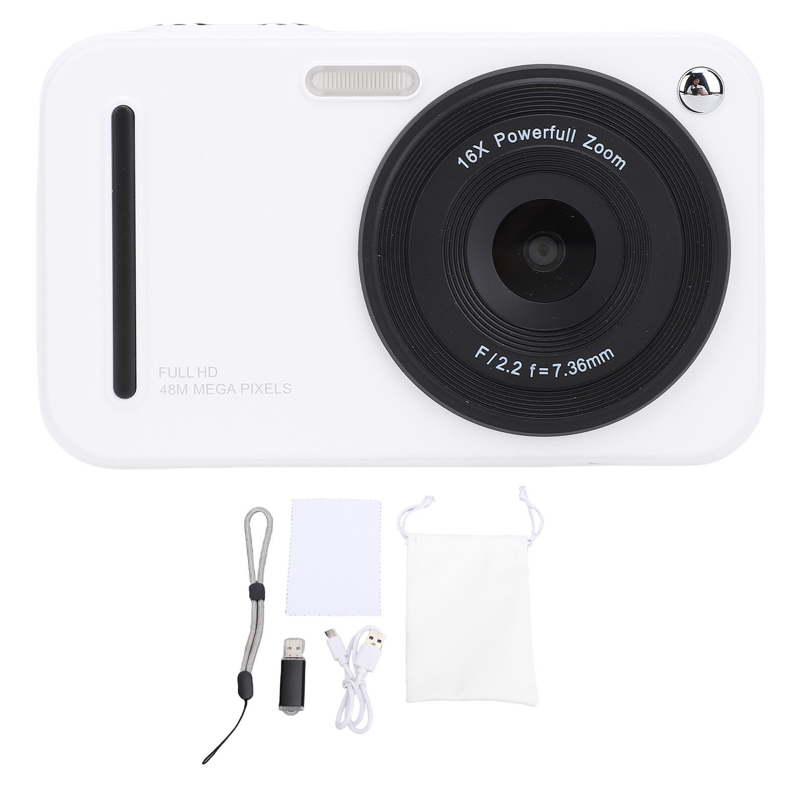 5MP Digital Camera High Definition AF Auto Focus 16X Zoom Portable Compact Camera for Boys Girls Students