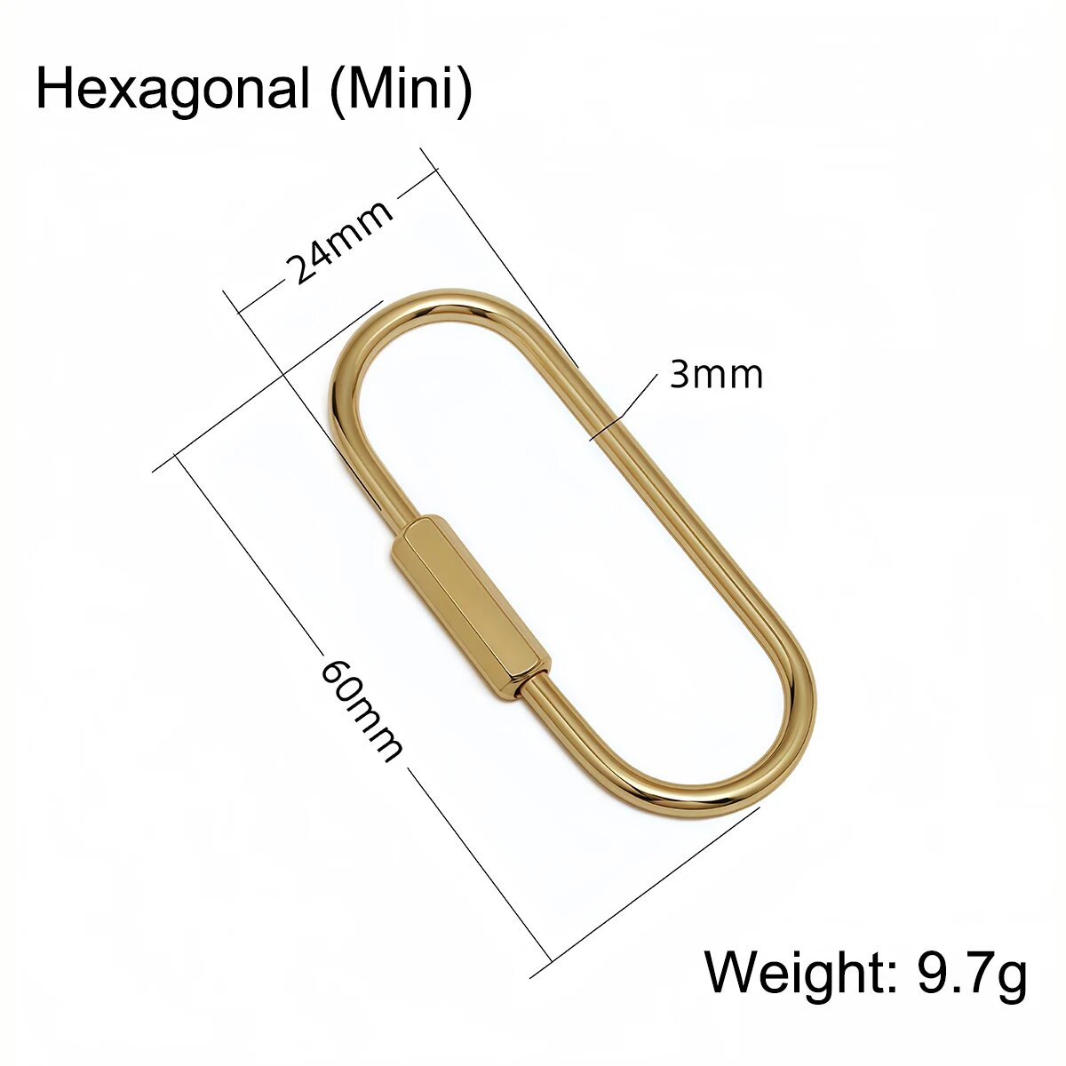 Латунный брелок Hexagonal (Mini)