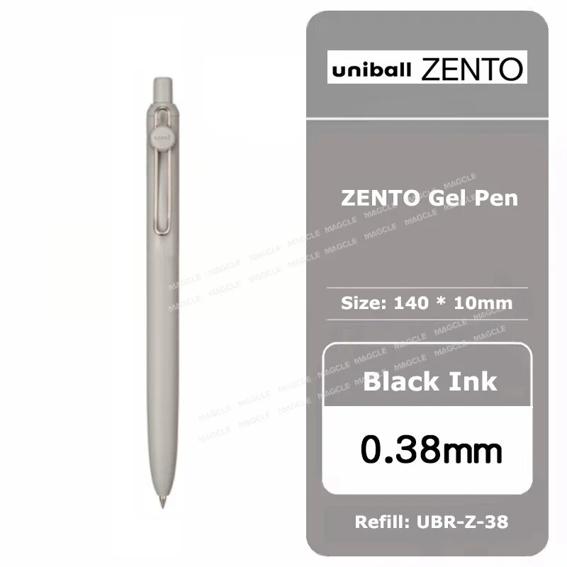 Uni-ball Zento гелевая ручка 0.38 мм, серая