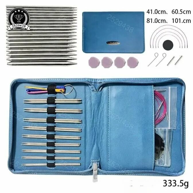 Набор инструментов , для круговых спиц, 9 пар, аксессуары для завязывания, синий