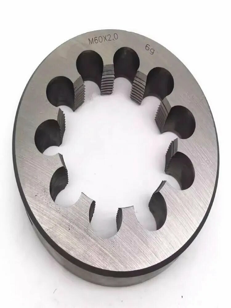 Плашка ручная, правая резьба, М60х2,0, Сталь инструментальная, 1 штука, FUDO