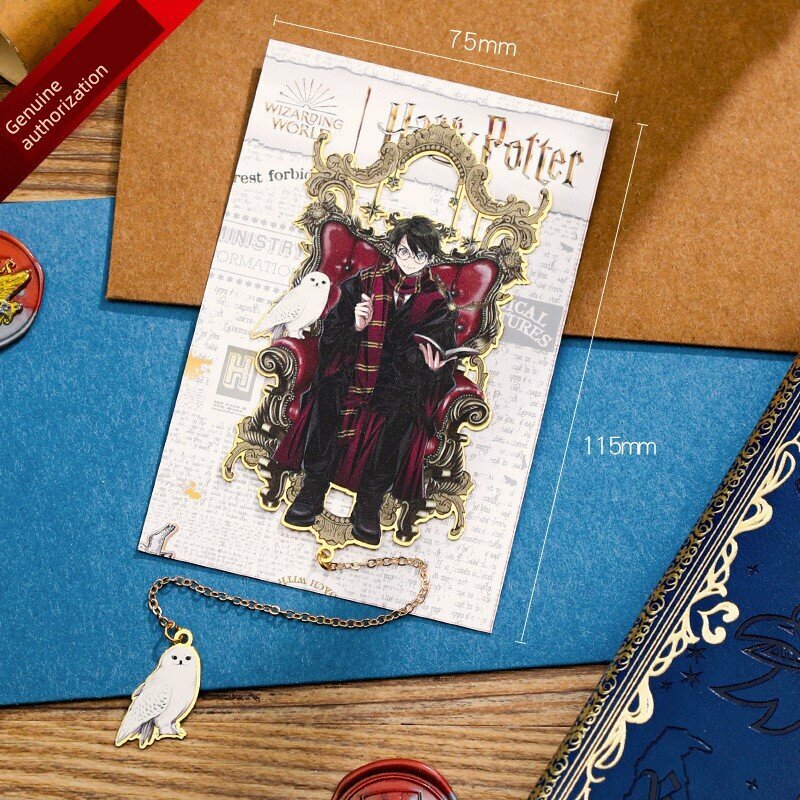Оригинальные товары по мотивам Гарри Поттера, металлические закладки «Магическая академия», канцелярские принадлежности