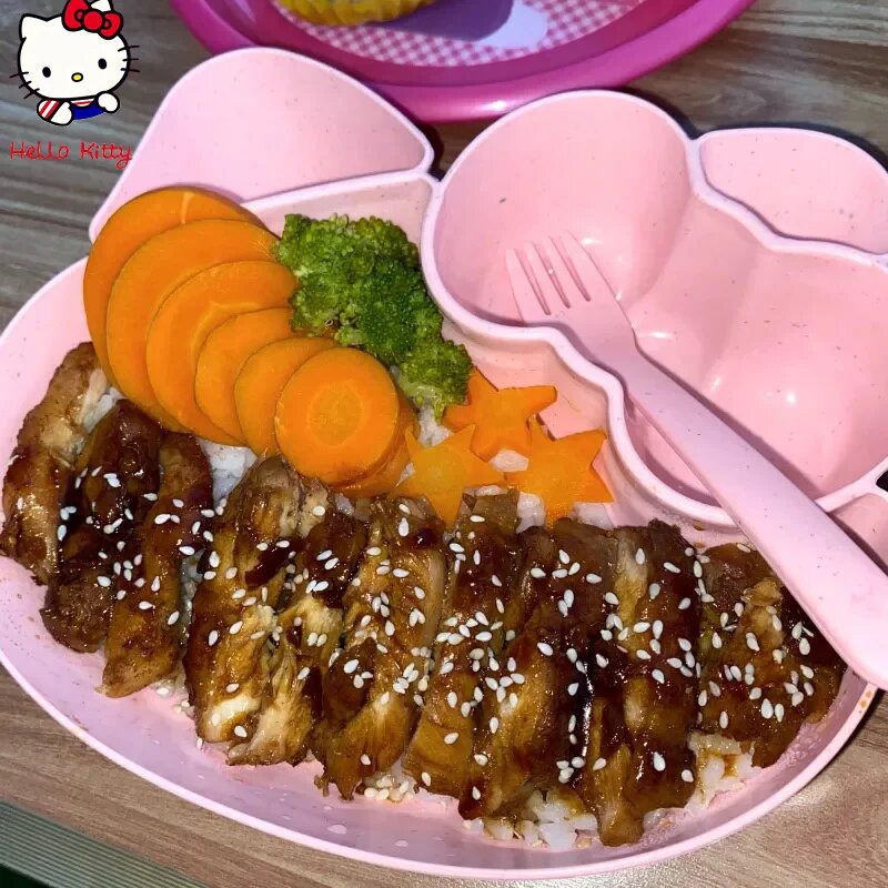 Набор пластиковых тарелок Hello Kitty 4 шт. Розовый, Pink KT