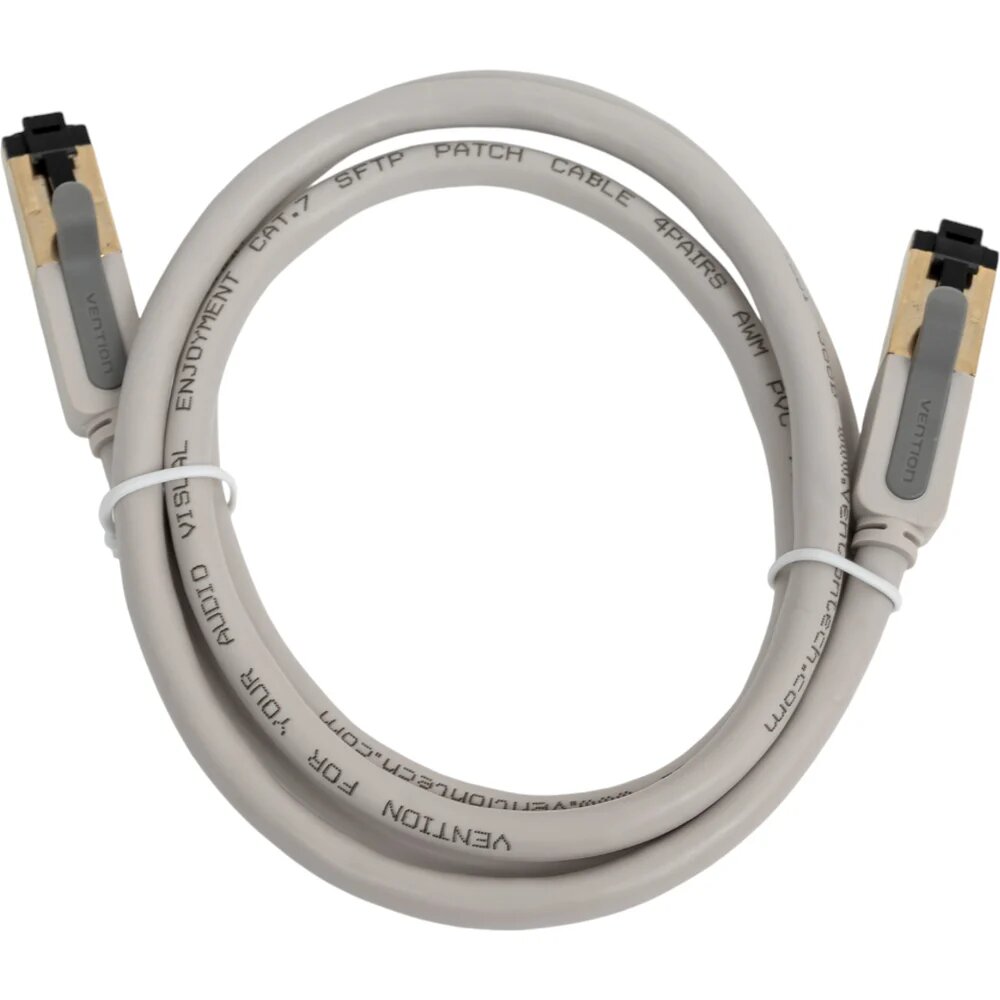 Прямой патч-корд VENTION SFTP cat.7 RJ45 - 1м. Серый ICDHF, Rj45 m / rj45 m совместимость