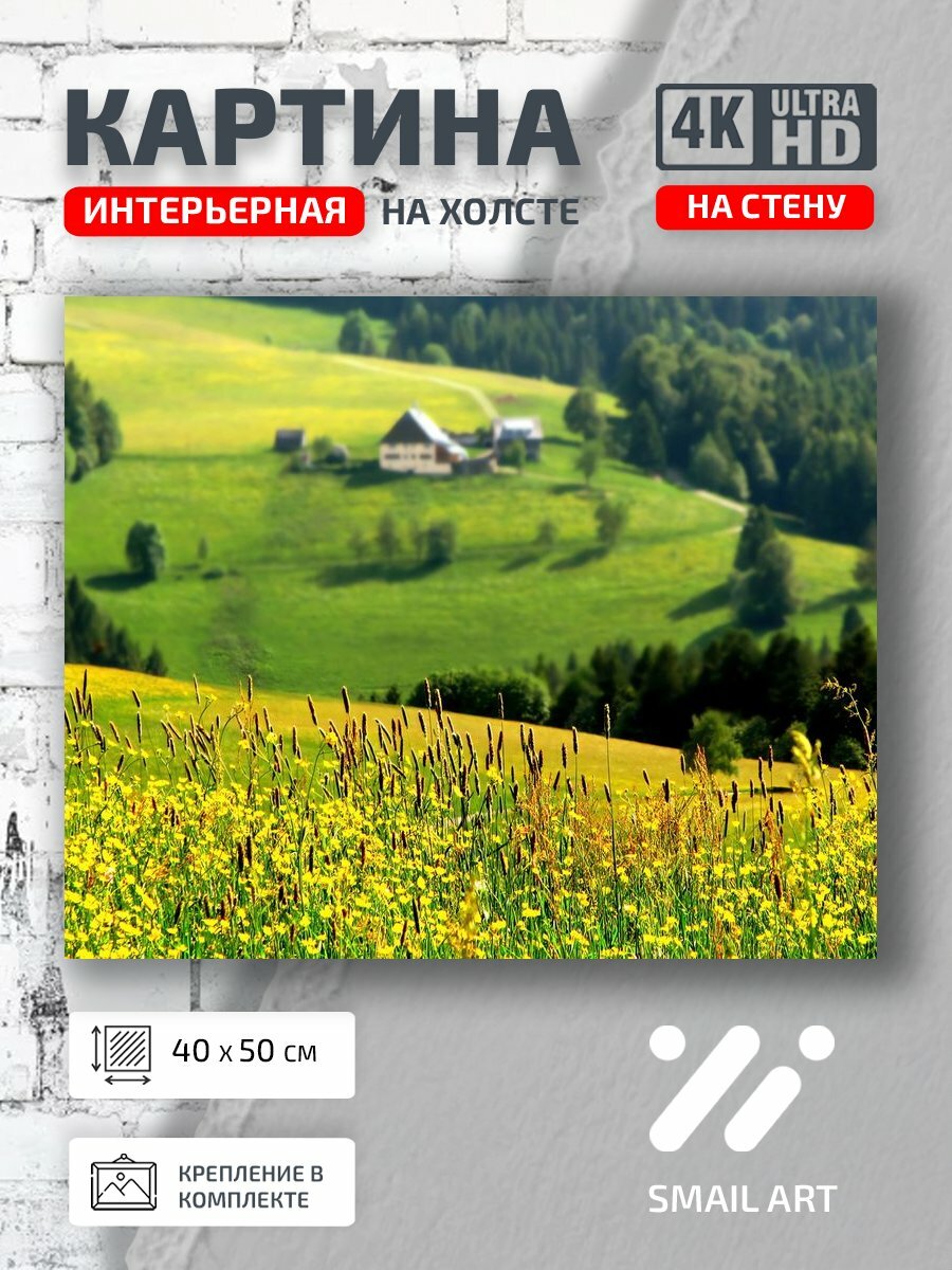Картина на холсте интерьерная 40 на 50 на стену Дервья Landscape для спальни пейзаж декор