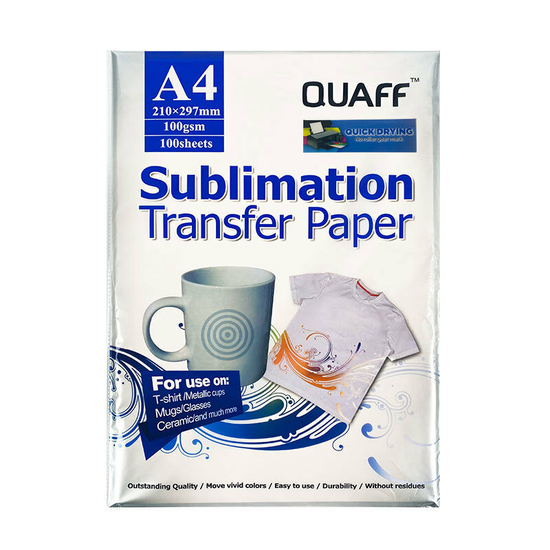 Папер для сублимации для струйных принтеров быстрого высыхания, устойчивая к размазам, ярких цветов для футболок, подставок для стаканов, украшений, шапок, кружек, стаканов, стекол, чехлов для мобильных телефонов, размер A4 297x210мм/11.69x8.26дюйма,
