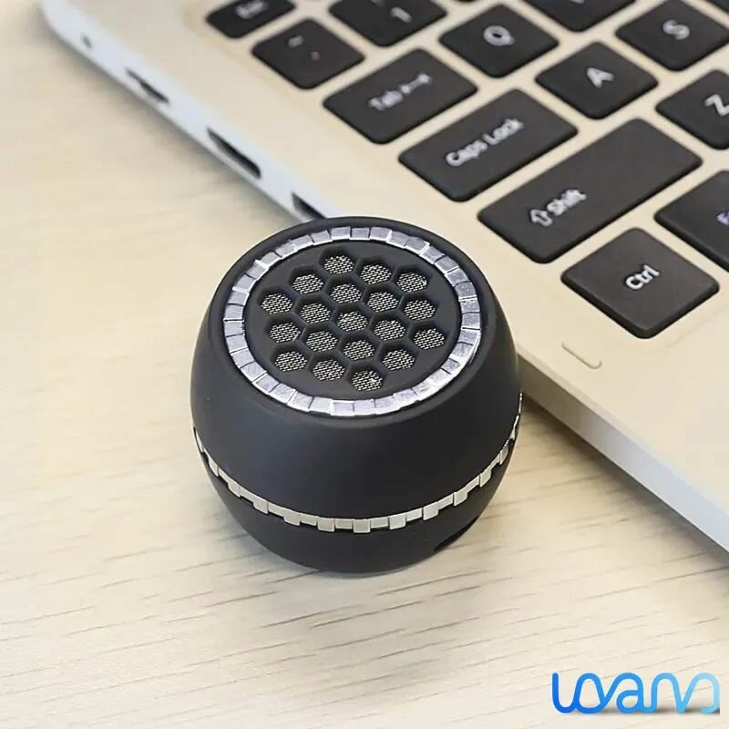 Мини колонка портативная для телефона, компьютера, ноутбука 3,5 мм. Динамик для телефона внешний беспроводной. Черный