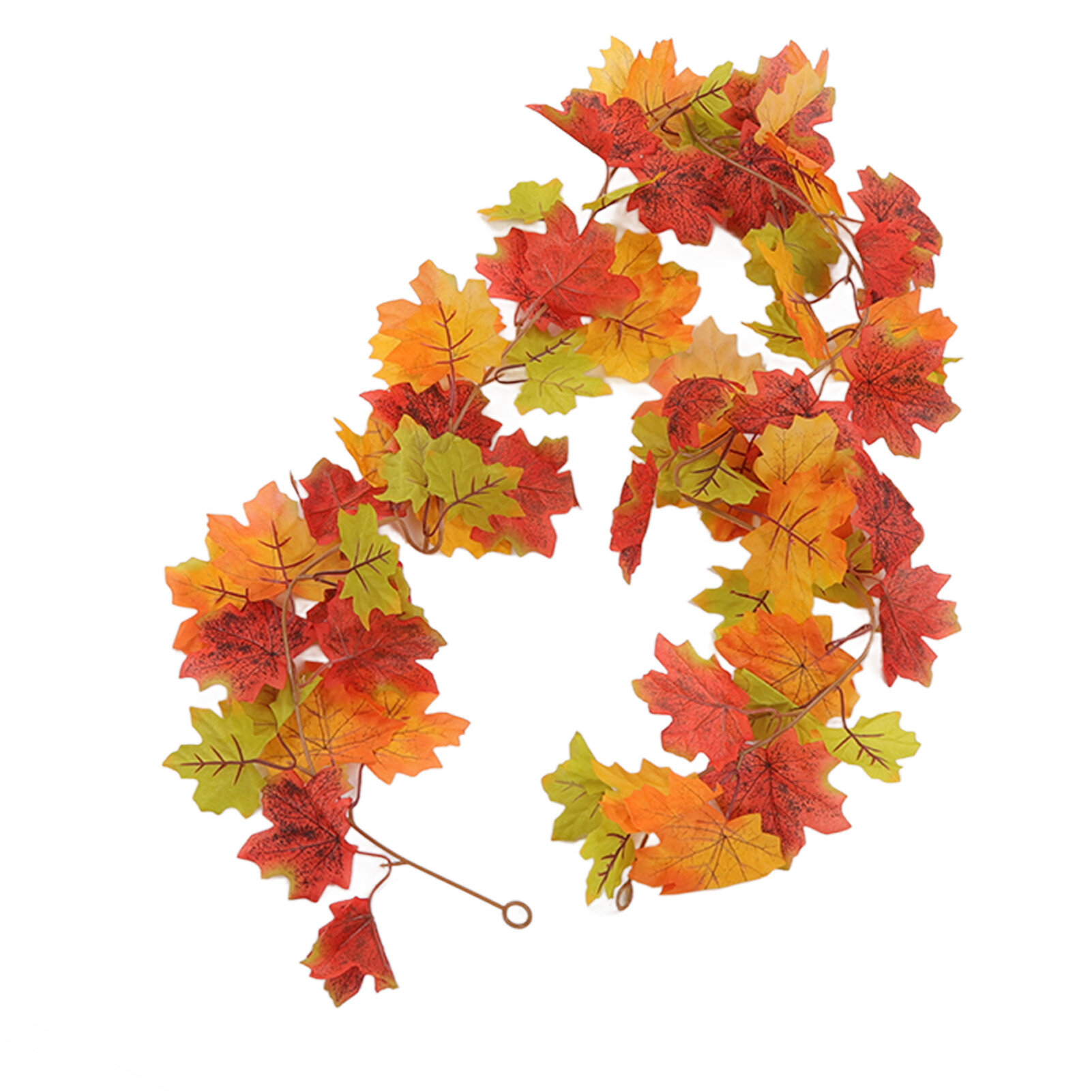 Искусственная осенняя гирлянда из кленовых листьев для украшения дома на День Благодарения