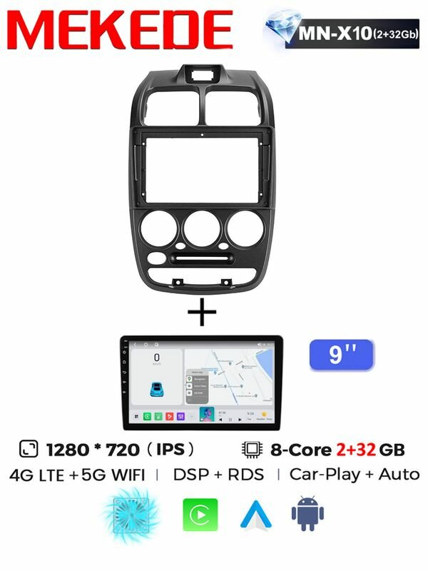 Магнитола 9" Mekede MN X10 Pro 2/32 Gb Hyundai Accent 2 LC2 1999-2012 F1 carplay