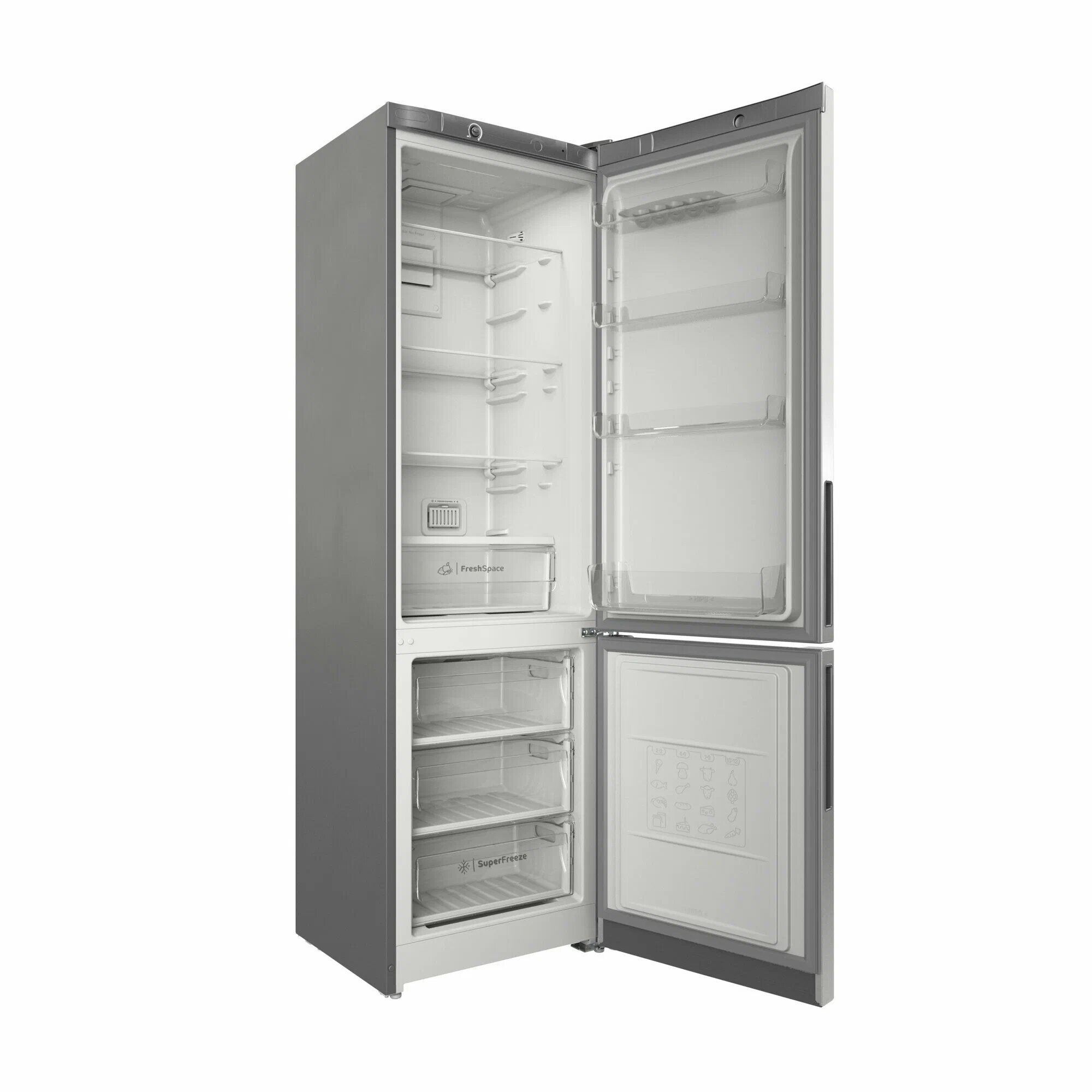 Двухкамерный холодильник Indesit ITS 4200 G, No Frost, серебристый — фото 1