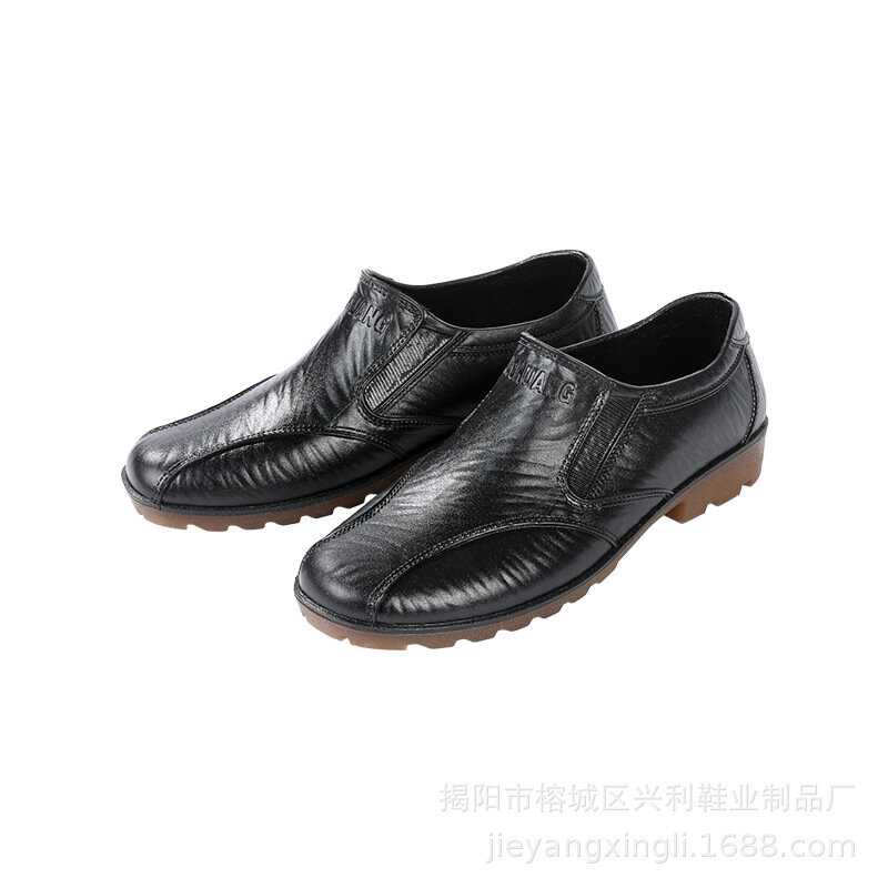 Непромокаемые ботинки с низким берцем, мужские нескользящие водонепроницаемые резиновые галоши с короткой трубкой