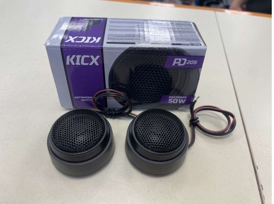 Высокочастотные универсальные динамики твитеры с диффузором Kicx PD20S, 20мм (0,75 дюймов), 2 штуки