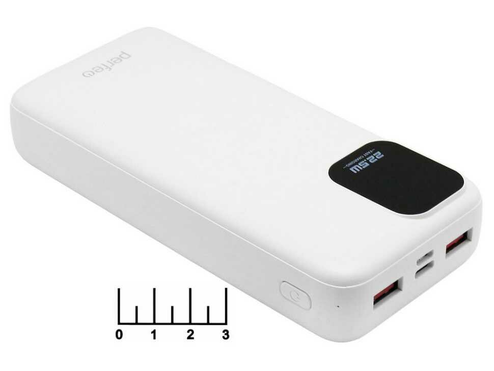 Power Bank 2USB 5V 3A/9V 2A/12V 1.5A 20Ah - вход USB+micro USB+Type C Perfeo PF_E2079