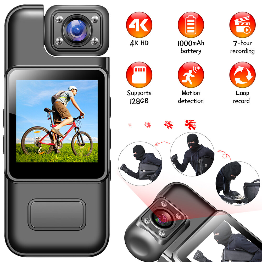 Видеорегистратор ZC-M11 с креплением для велосипеда и шлема, 4K