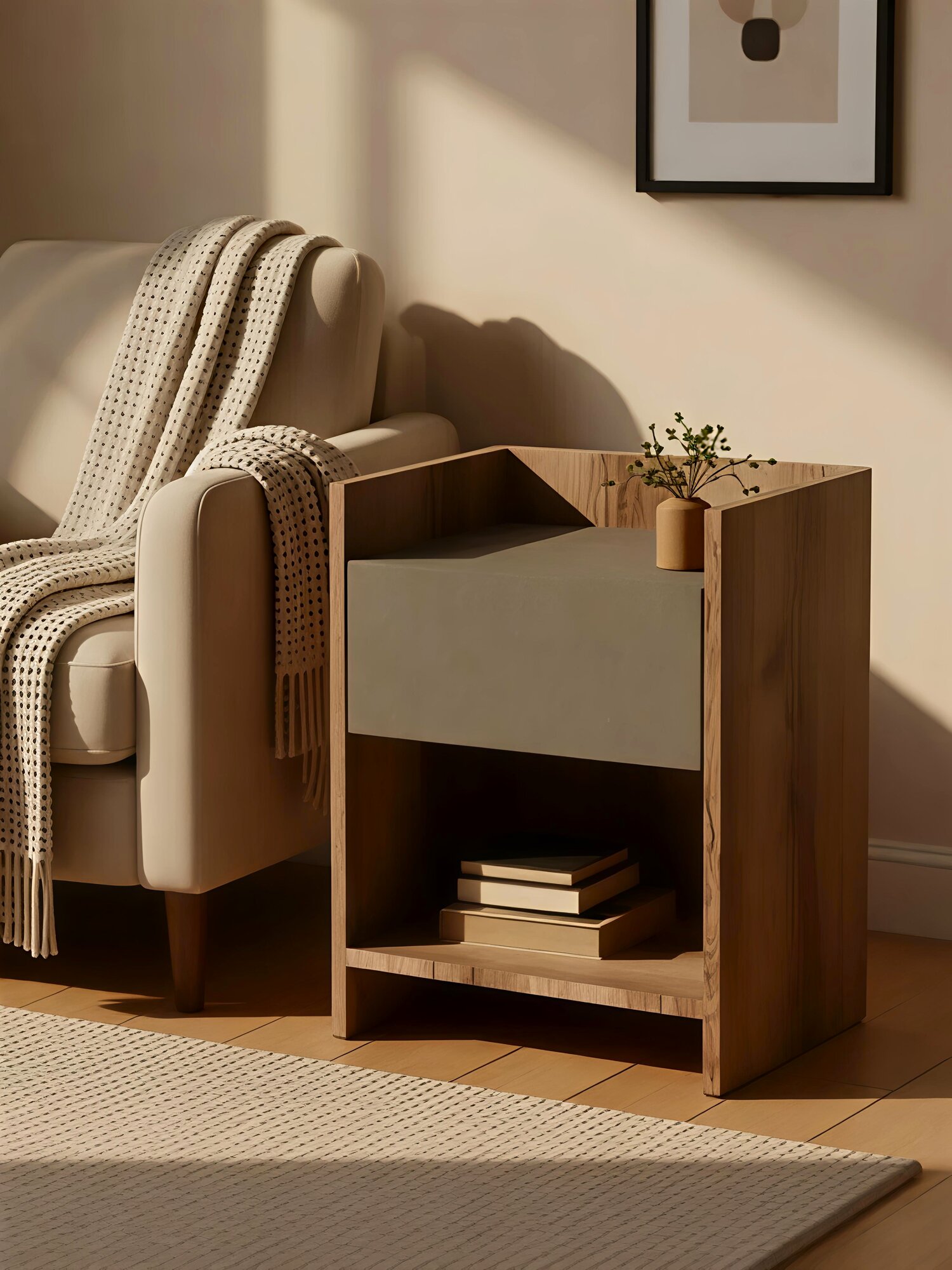 Тумба прикроватная делано/графит