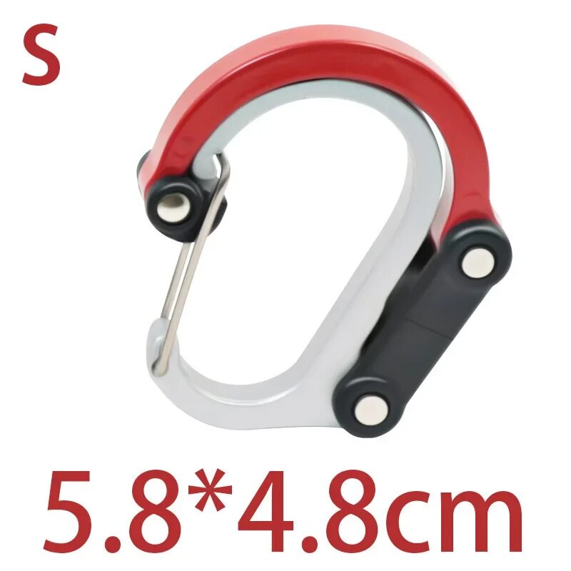 Карабин красный S, 5.8*4.8см