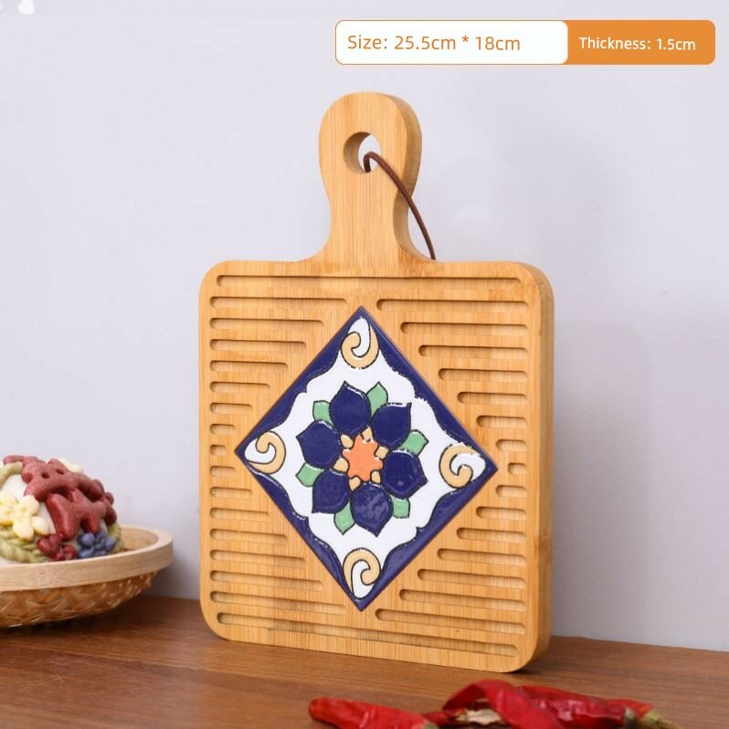 Термоизоляционный коврик для обеденного стола из бамбука, деревянный коврик для стола, коврик из цельного бамбука для