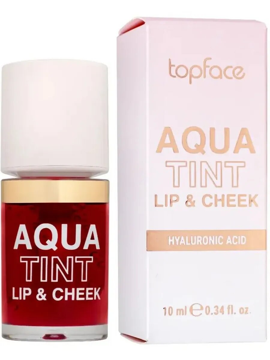 Помада Topface Aqua Tint Lip & Cheek, Тинт для губ и щек, 001